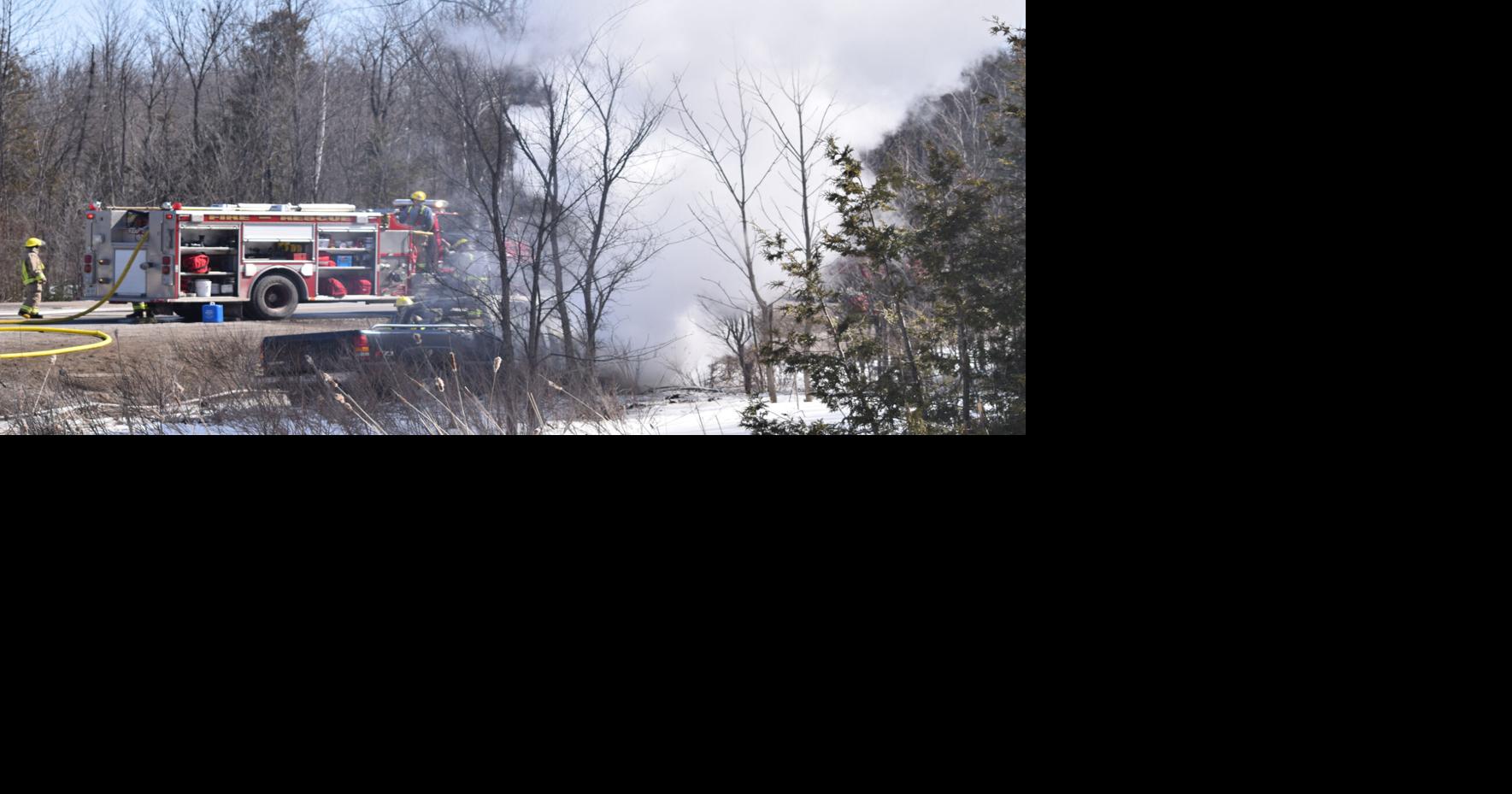 Fire erupts following Hwy. 17 accident west of Renfrew