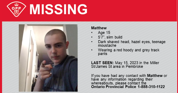 OPP search for missing teen last seen in Pembroke