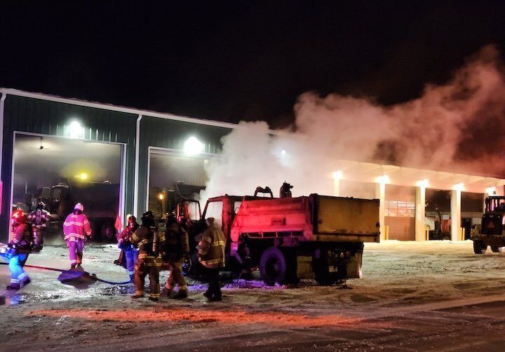 Crews attend fire at Mississippi Mills public works garage