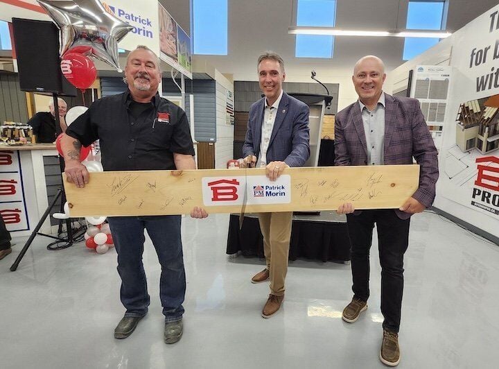 Patrick Morin banner flying at Bytown Lumber Carleton Place