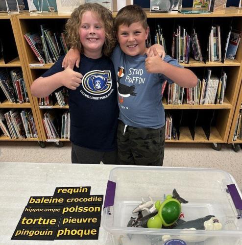 Caldwell PS students make French language vocabulary boxes