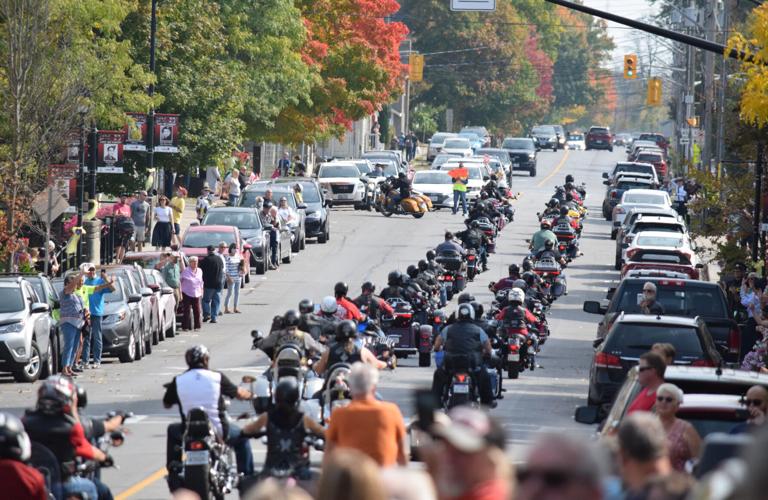 Streets of Perth welcome motorcycle brigade along Pathway of Heroes