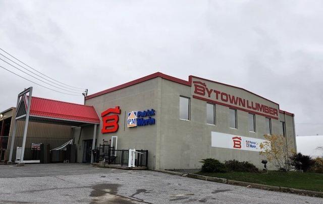 Patrick Morin banner flying at Bytown Lumber Carleton Place