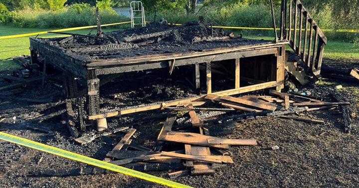 Almonte beach changing hut fire not deemed suspicious