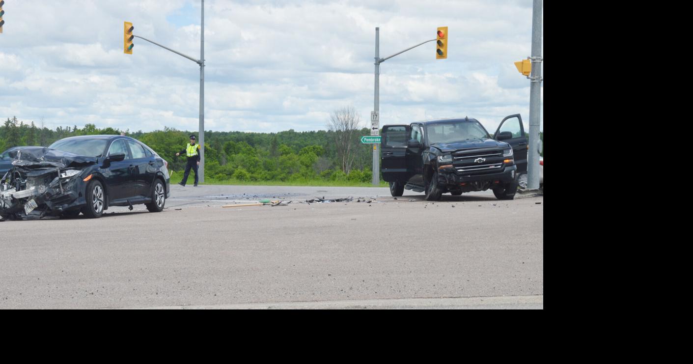 Police, fire deal with collision at Hwy. 17 and O'Brien Road in Renfrew