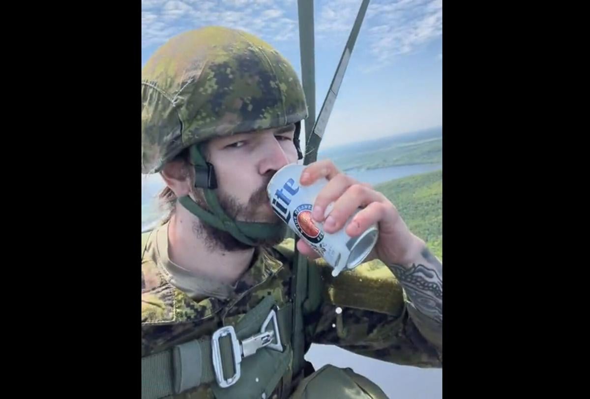 marines drinking beer