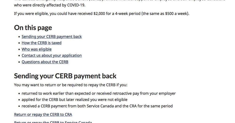 Canada Revenue Agency sending flood of letters asking people who received both EI and CERB to ...