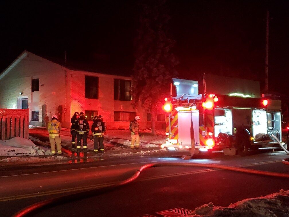 Crews battle structure fire on Townline Road West in Carleton Place