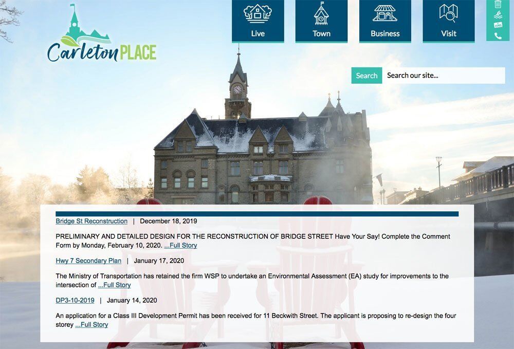Town of Carleton Place website seeing rise in visitors