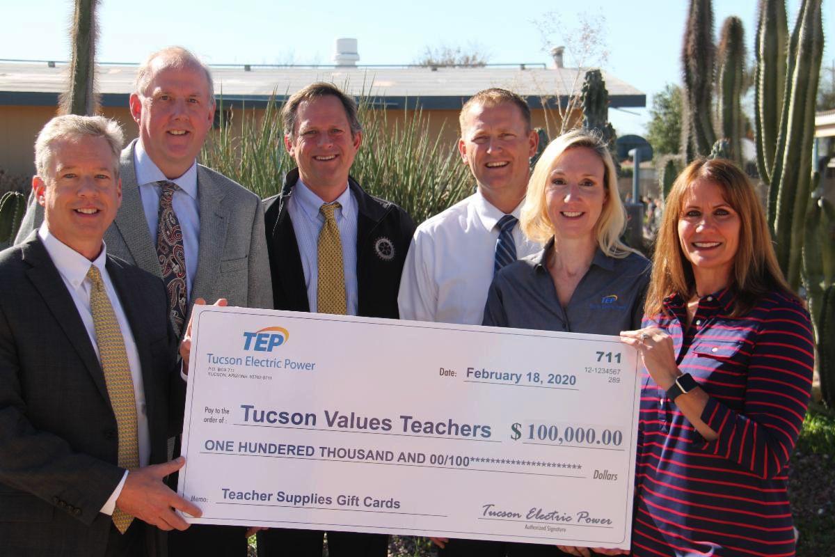 Tucson Values Teachers receives $100,000 from Tucson Electric Power ...
