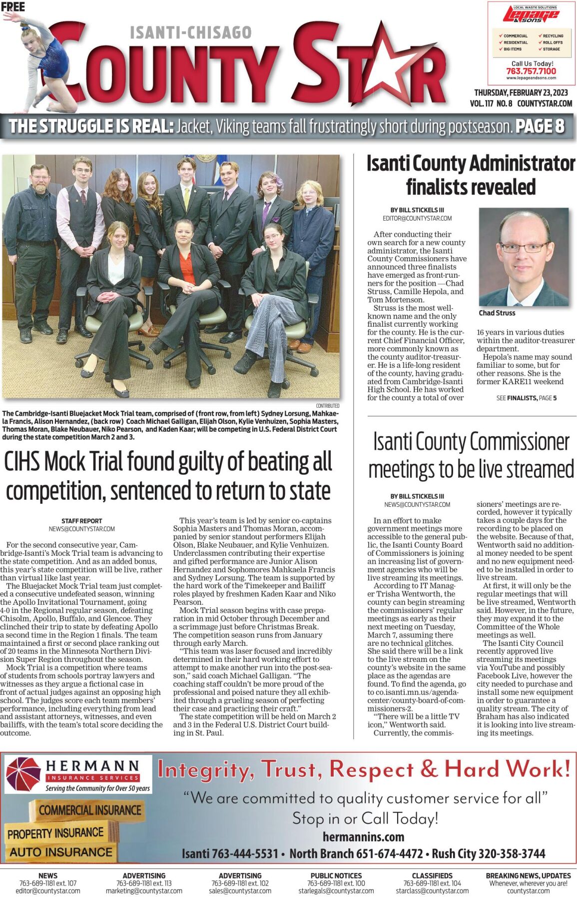 Isanti-Chisago County Star February 23, 2023 e-edition | E-Edition ...