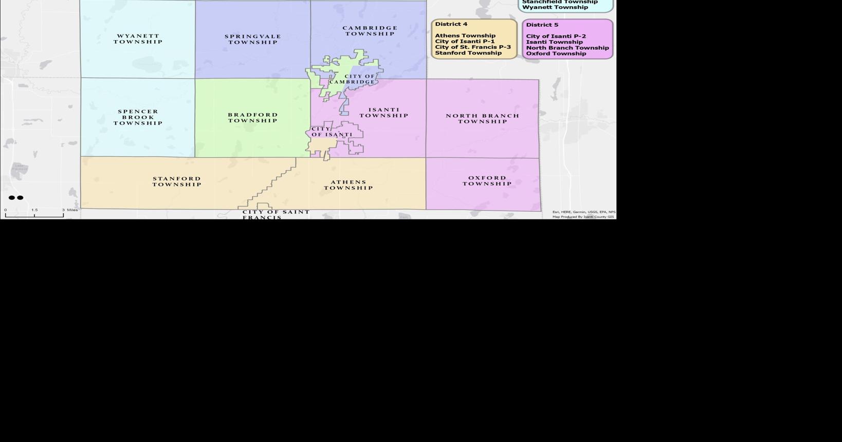 Isanti County changes district map after all | News | isanti ...