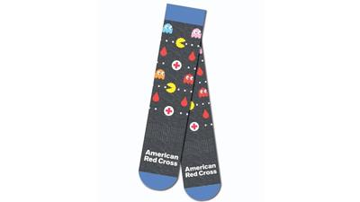 Score a classic pair of Red Cross x PAC-MAN socks for donating blood ...