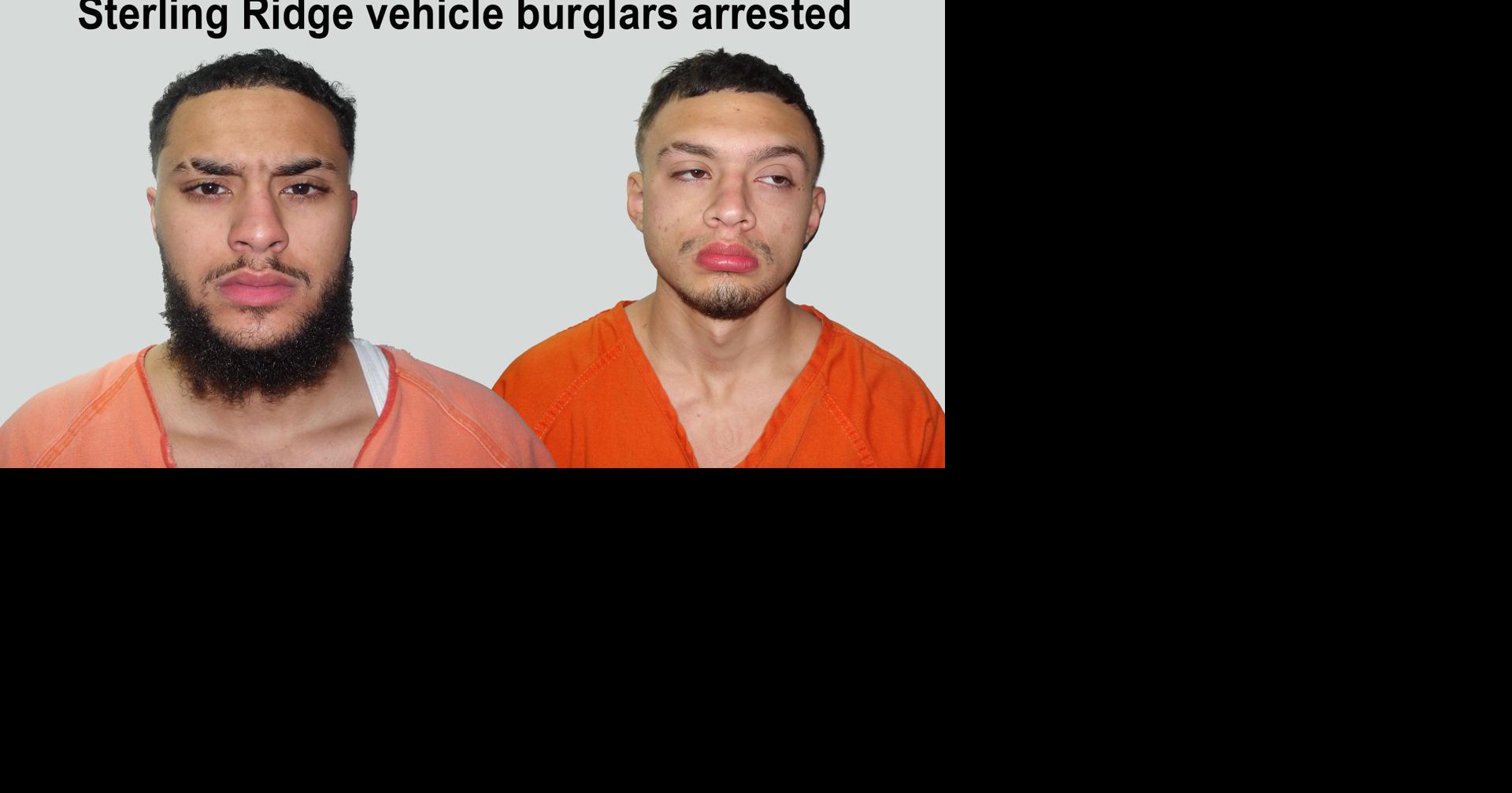 Two arrested for burglary of motor vehicles in Sterling Ridge ...
