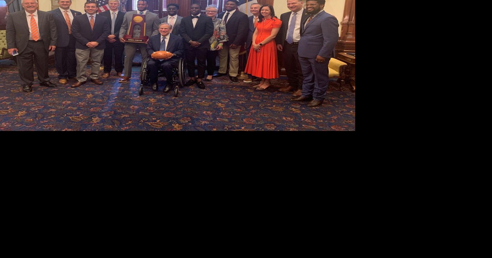 Bearkat football team honored by Gov. Greg Abbott after National ...