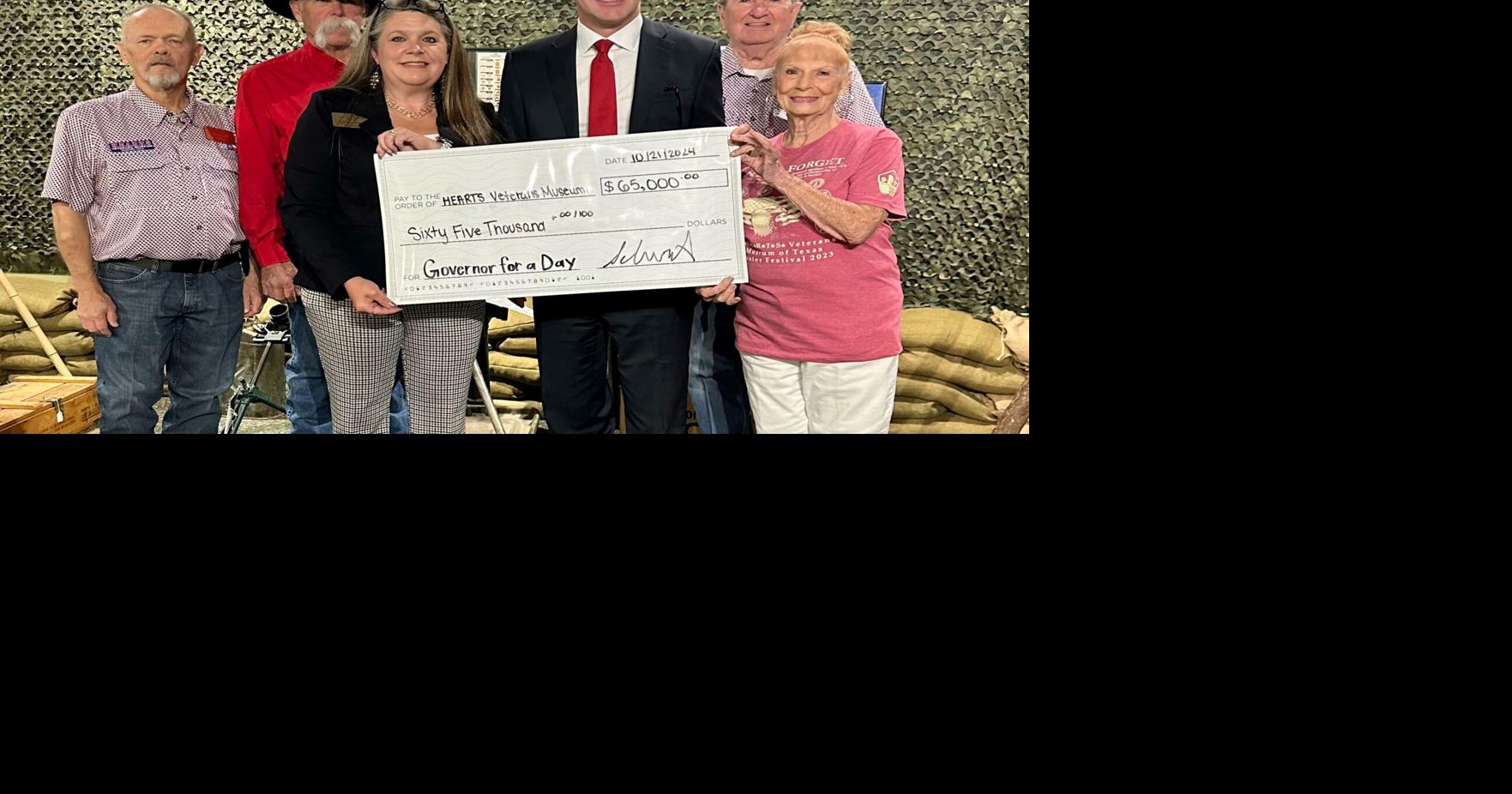Senator Schwertner visits, delivers donation to H.E.A.R.T.S. Veterans ...