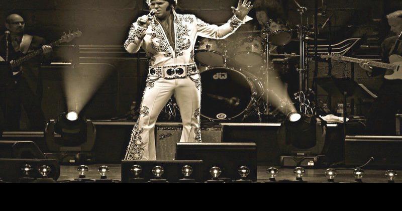 Elvis tribute artist performing a Patriotic Tribute to the King at Old ...