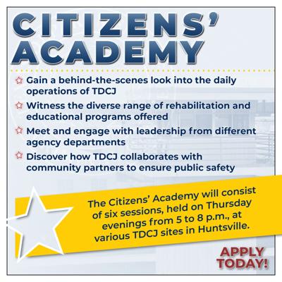 TDCJ announces inaugural Citizens' Academy | News | itemonline.com