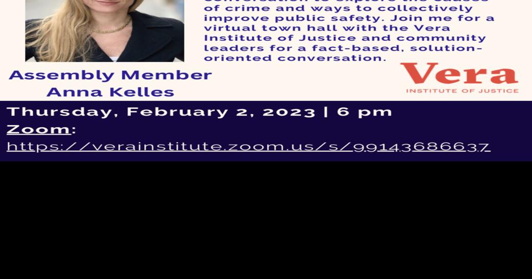Assembly Member Anna Kelles to Host Zoom Town Hall Feb. 2nd | Regional ...