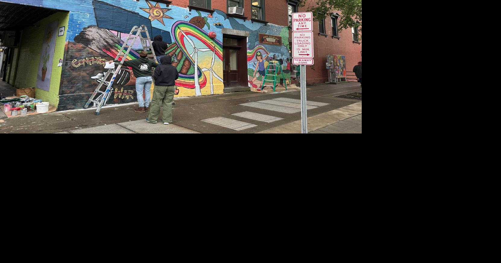 New Roots Students Unveil New Downtown Mural | Art | ithaca.com