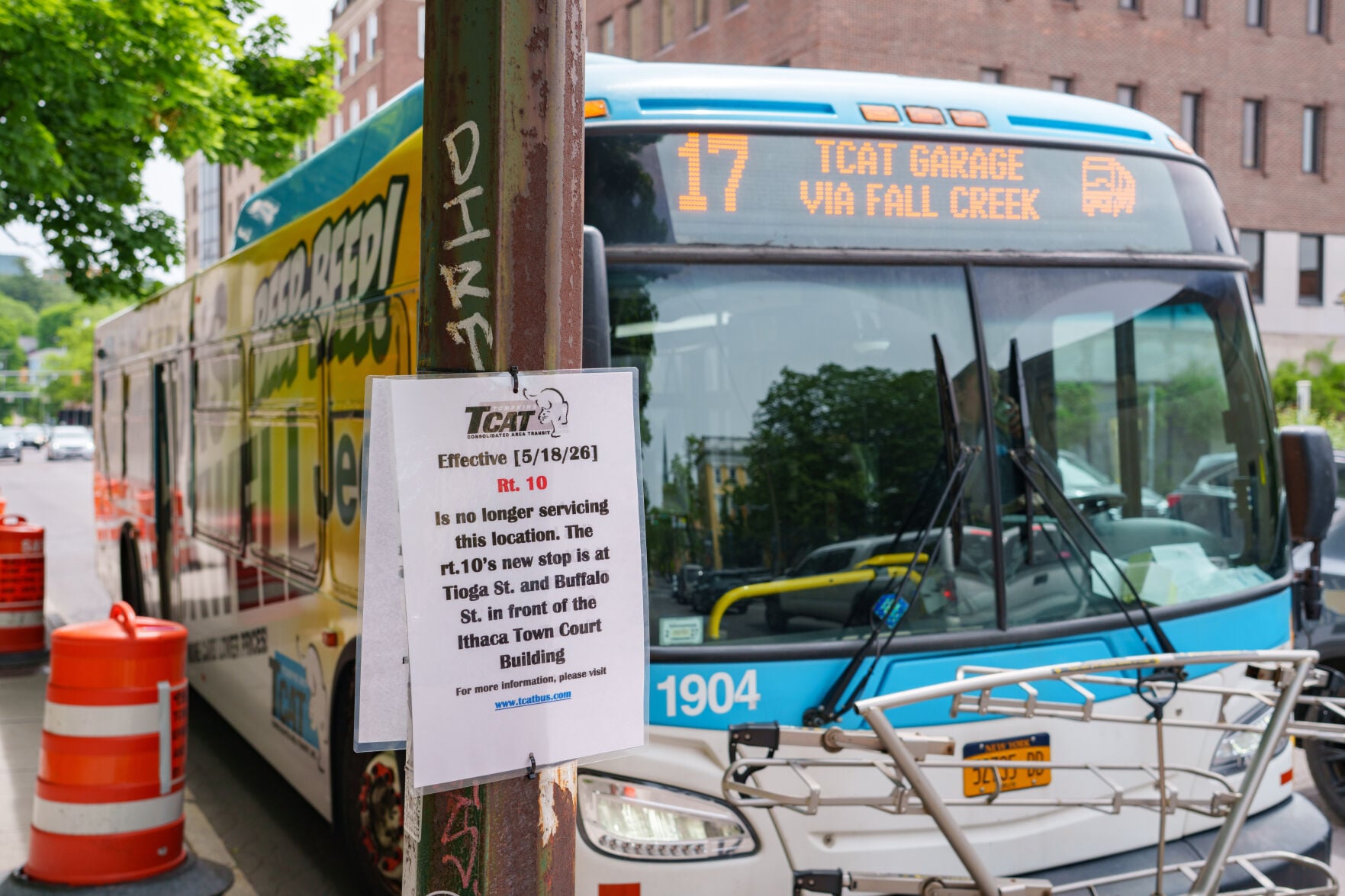 TCAT Moves High-Traffic Route 10 Stop Away From Dewitt Mall | Ithaca ...