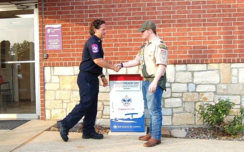 Bullard Scout conducts installment ceremony for flag repository at ...