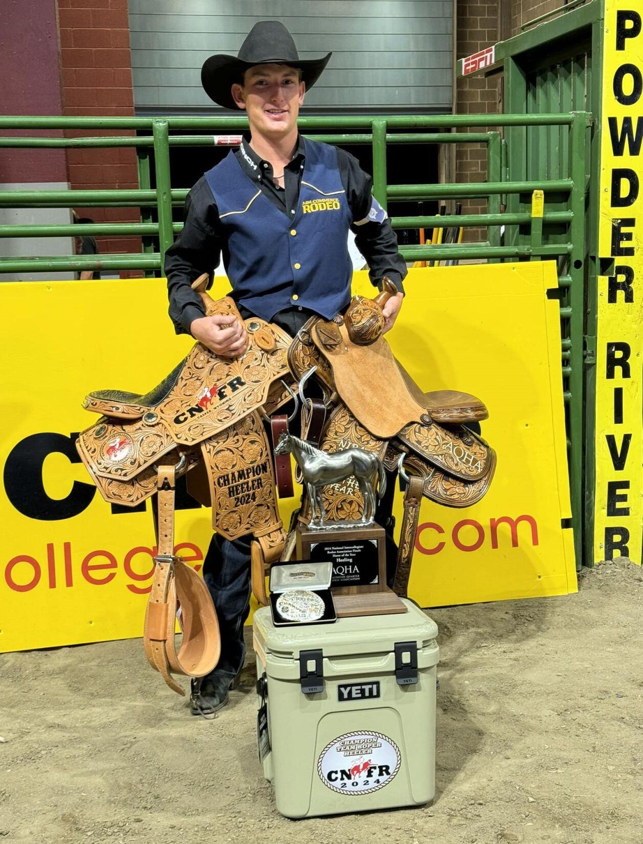 Kaden Profili wins roping championship at College National Finals Rodeo ...