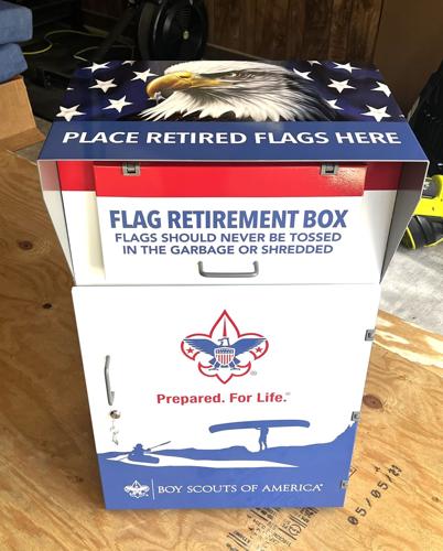 Bullard Scout installs flag retirement box at fire department | Local ...