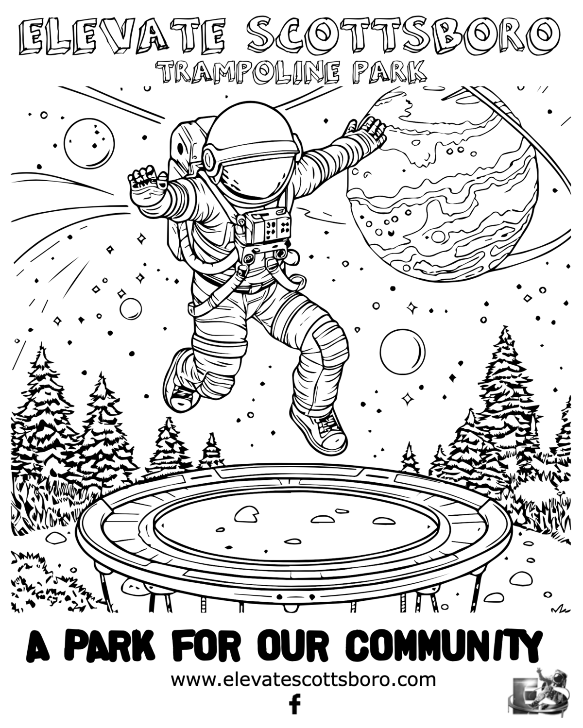 trampoline park coloring pages