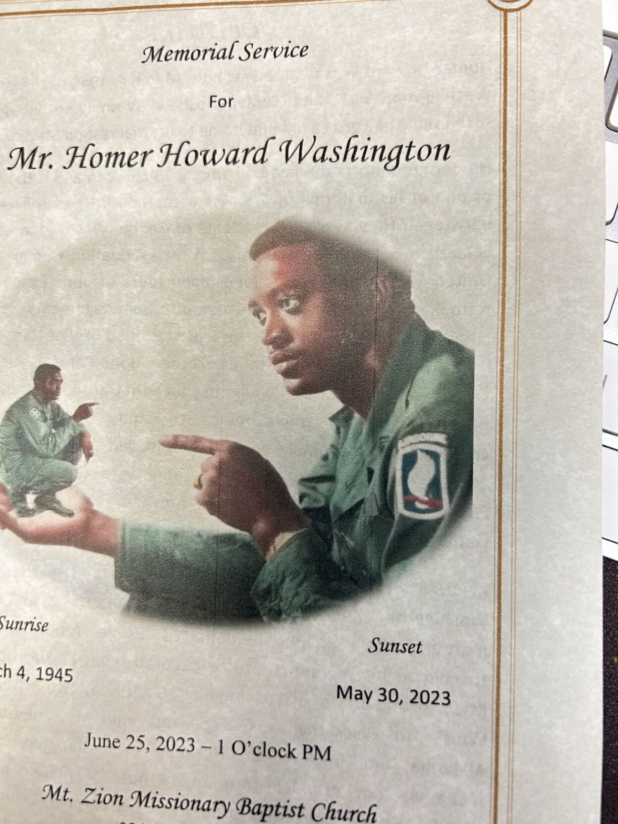 Homer Howard Washington | Obituaries | jcsentinel.com