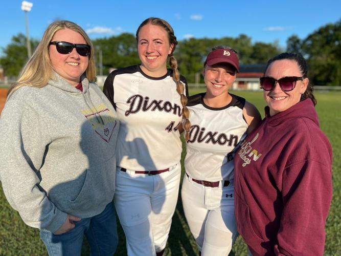 Dixon softball seniors Grace Rokos, Hannah Oakes following in mothers ...