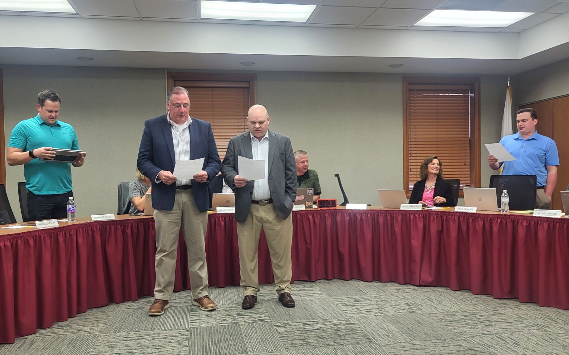 Branson, Earp, Hedges, Uphoff take Mattoon board oath