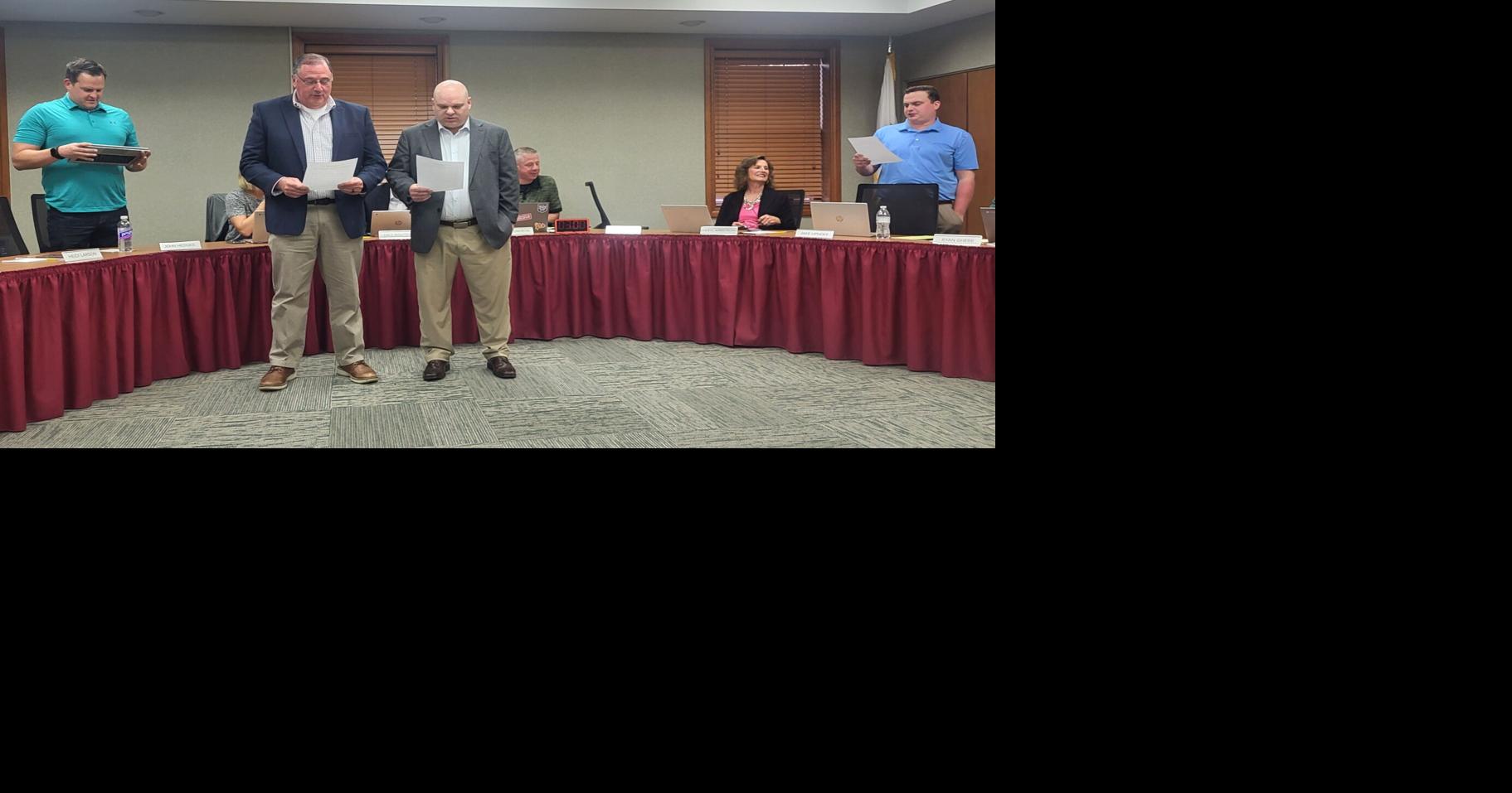 Branson, Earp, Hedges, Uphoff take Mattoon board oath