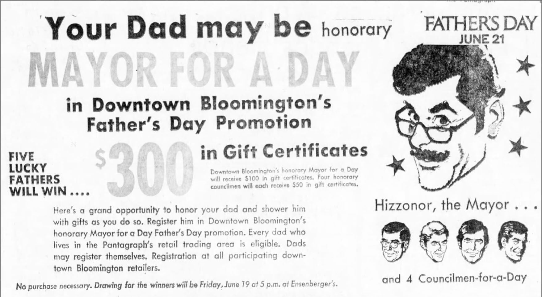 👔 Dad through the decades: vintage Father's Day ads from Bloomington-Normal