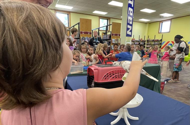 Scovill Zoo animals visit Mattoon Public Library