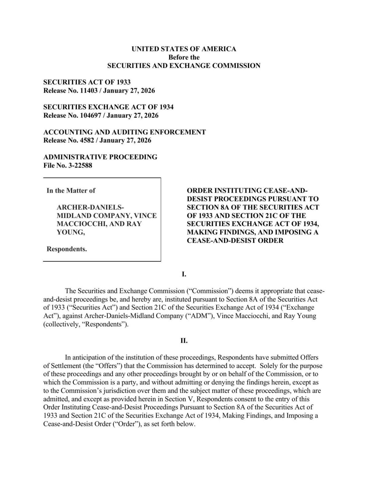 ADM to pay $40 million as SEC closes accounting probe
