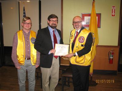 Rev. Froeschle speaks to Lions Club