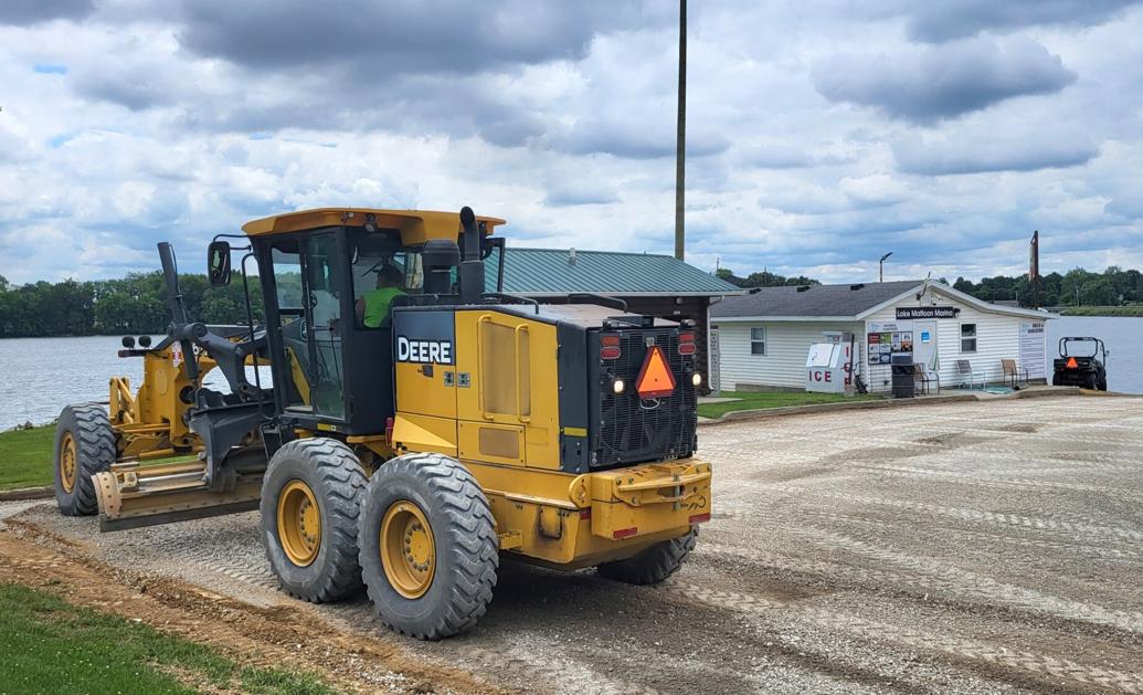 Photos: Lake Mattoon Marina parking lot paving starts