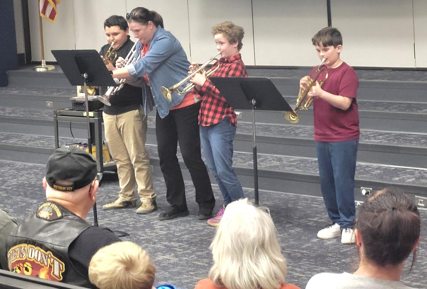 Photos: Veterans assembly, parade at Mattoon's Riddle Elementary