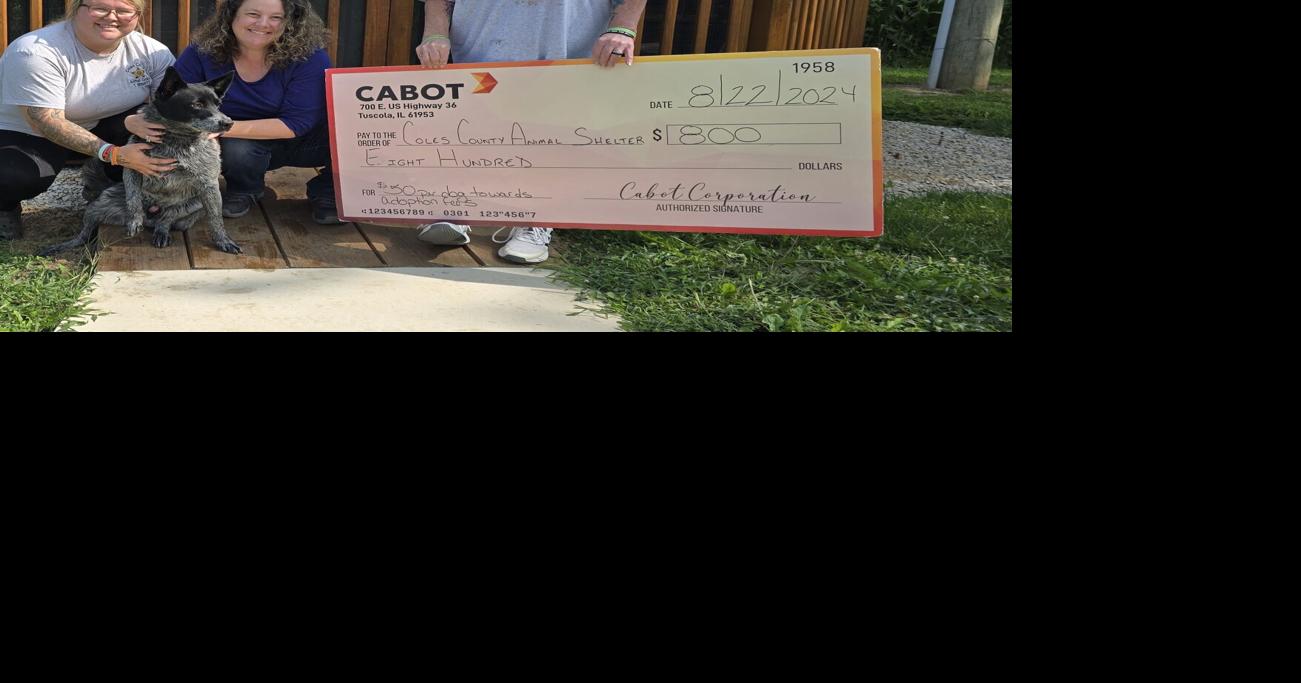 Cabot Tuscola makes donation to Coles County Animal Shelter