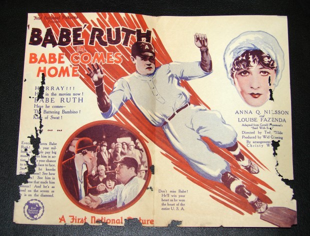 Pamphlets from 1927 movie starring Babe Ruth found during recent ...