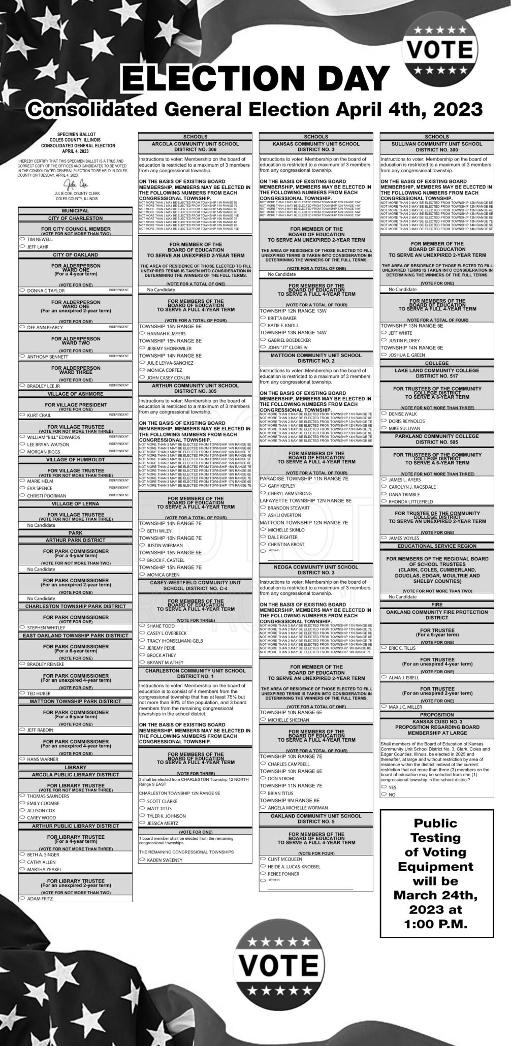 Early voting set to begin in Coles County