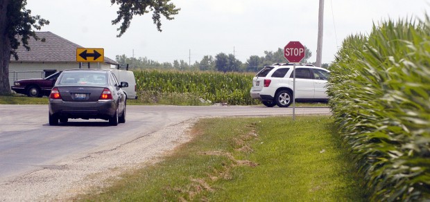 As crop heights grow, so do dangers on rural roadways