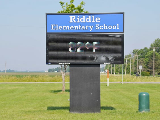 Riddle school gets digital sign thanks to PTA funds