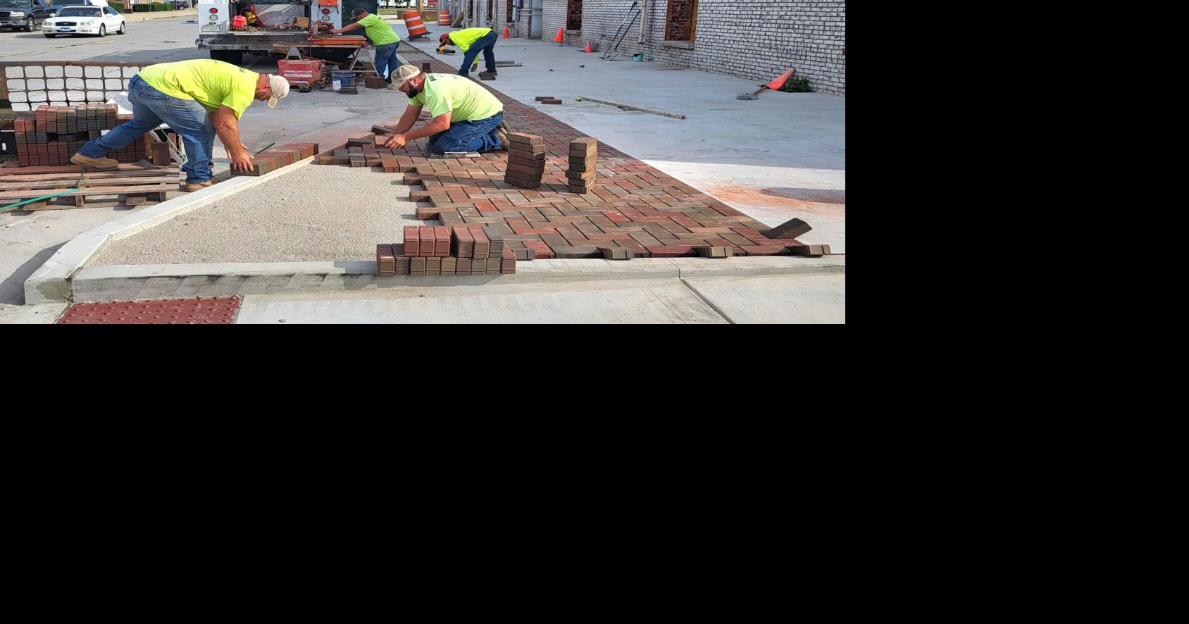 Broadway sidewalk, utility line work nearing completion