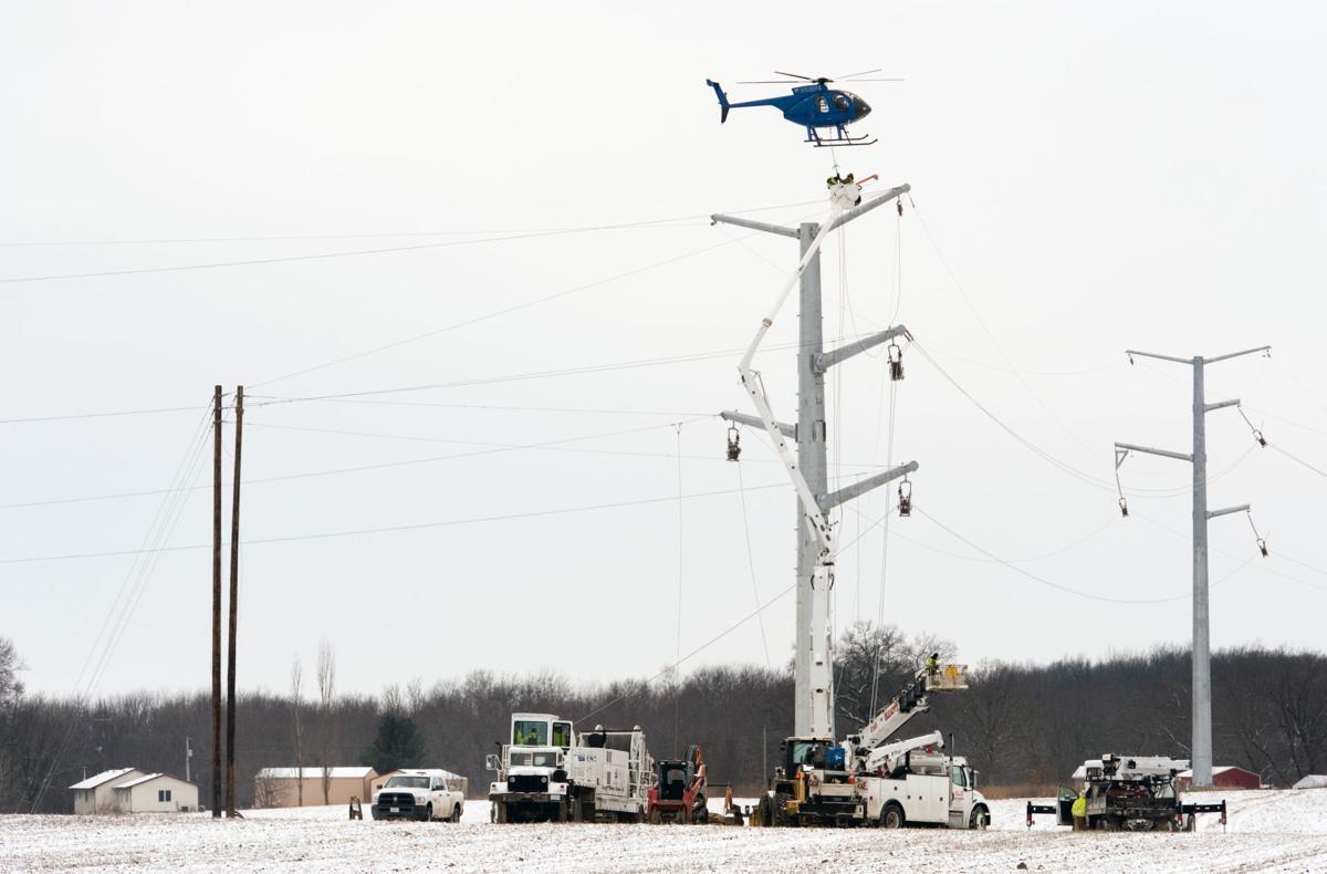 Transmission line project crossing the Kaskaskia