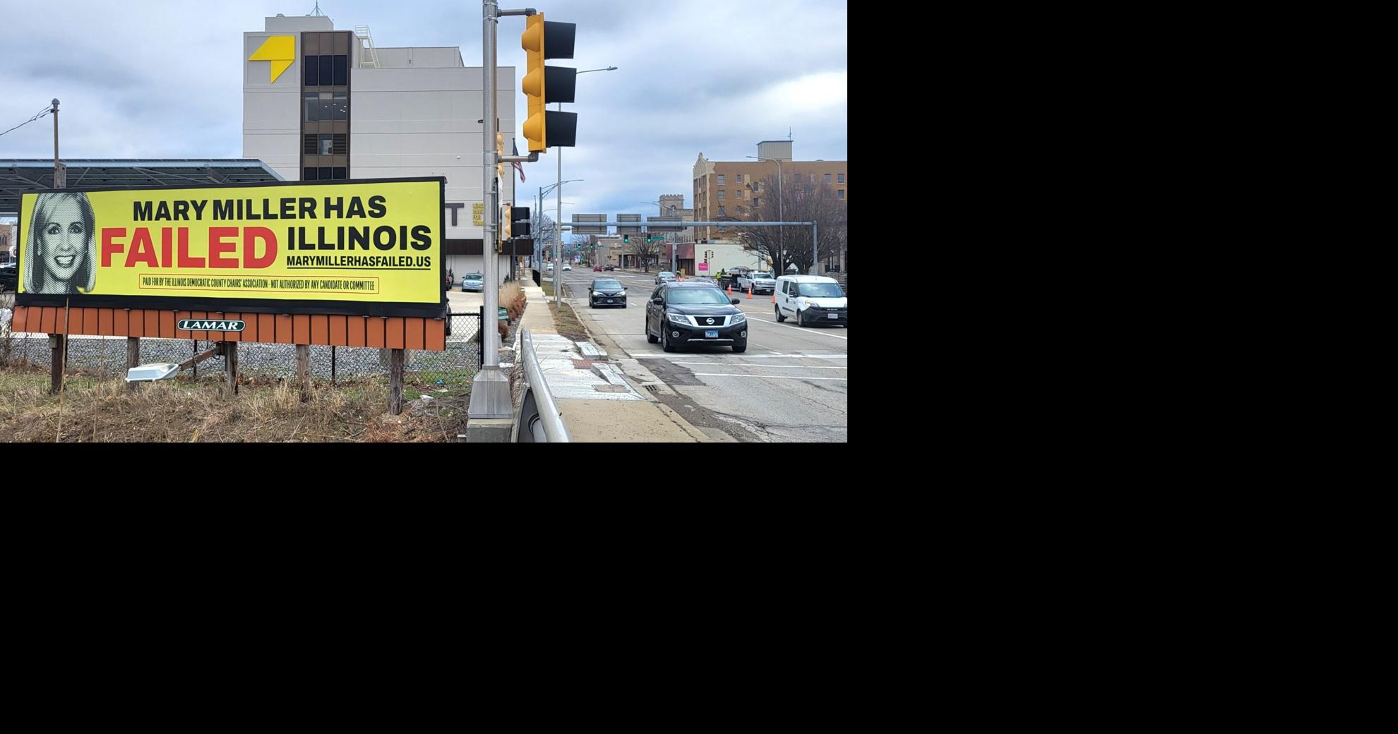 Anti-U.S. Rep. Mary Miller billboard placed in Mattoon