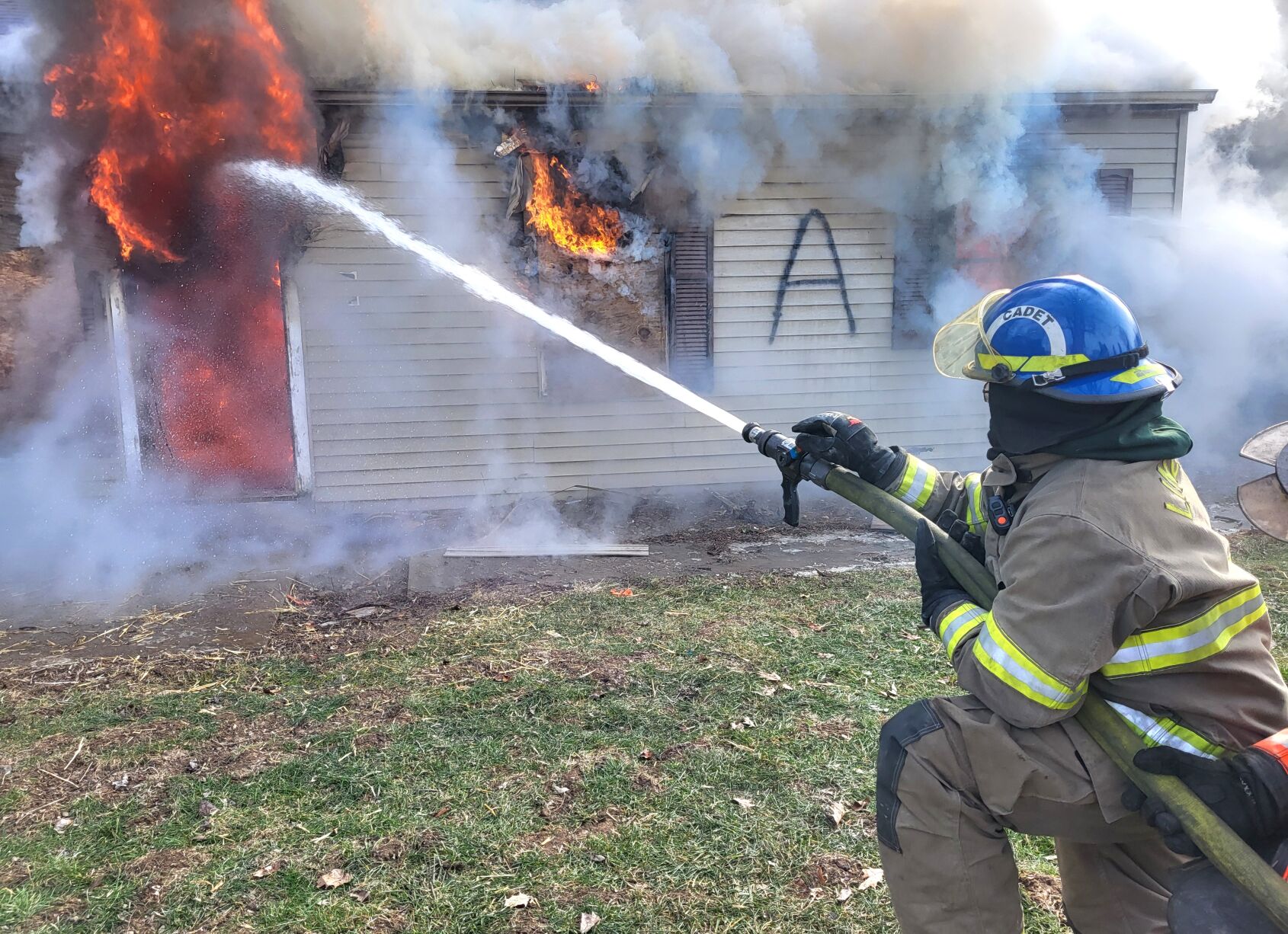 Rural Charleston house burned for firefighter training