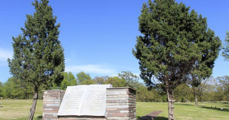 Open Bible monument one of Joplin's cemeteries most visited landmarks ...