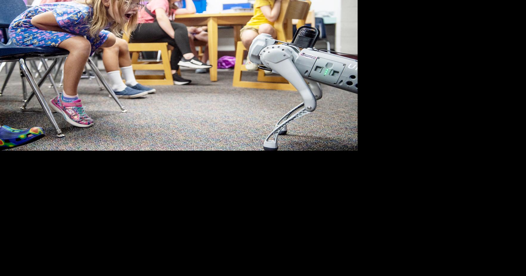 Stokes Robotics demonstrates robotic dog for Thomas Jefferson campers ...